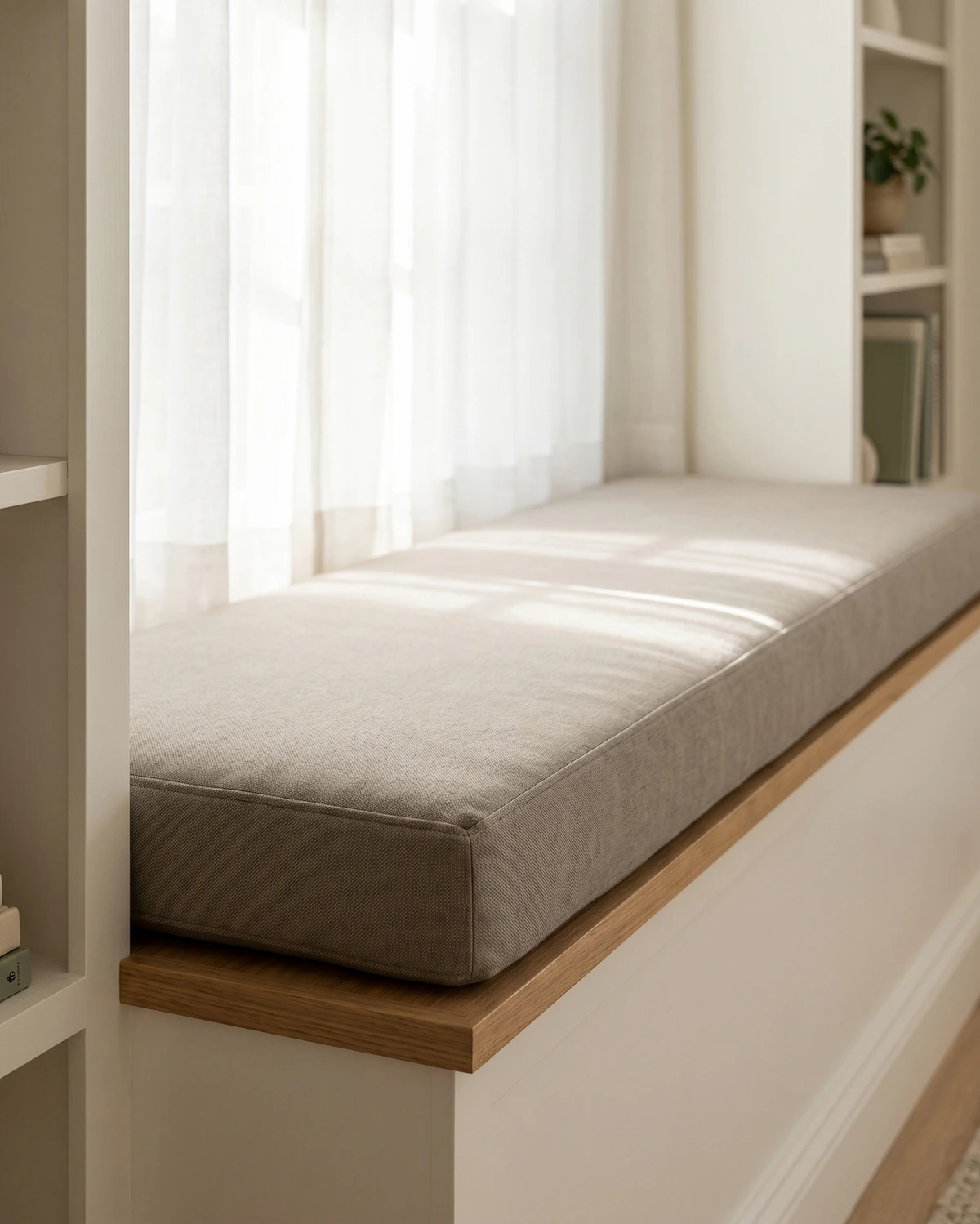 Custom Rectangular Window Seat Cushion & Bench Pad | Rofielty